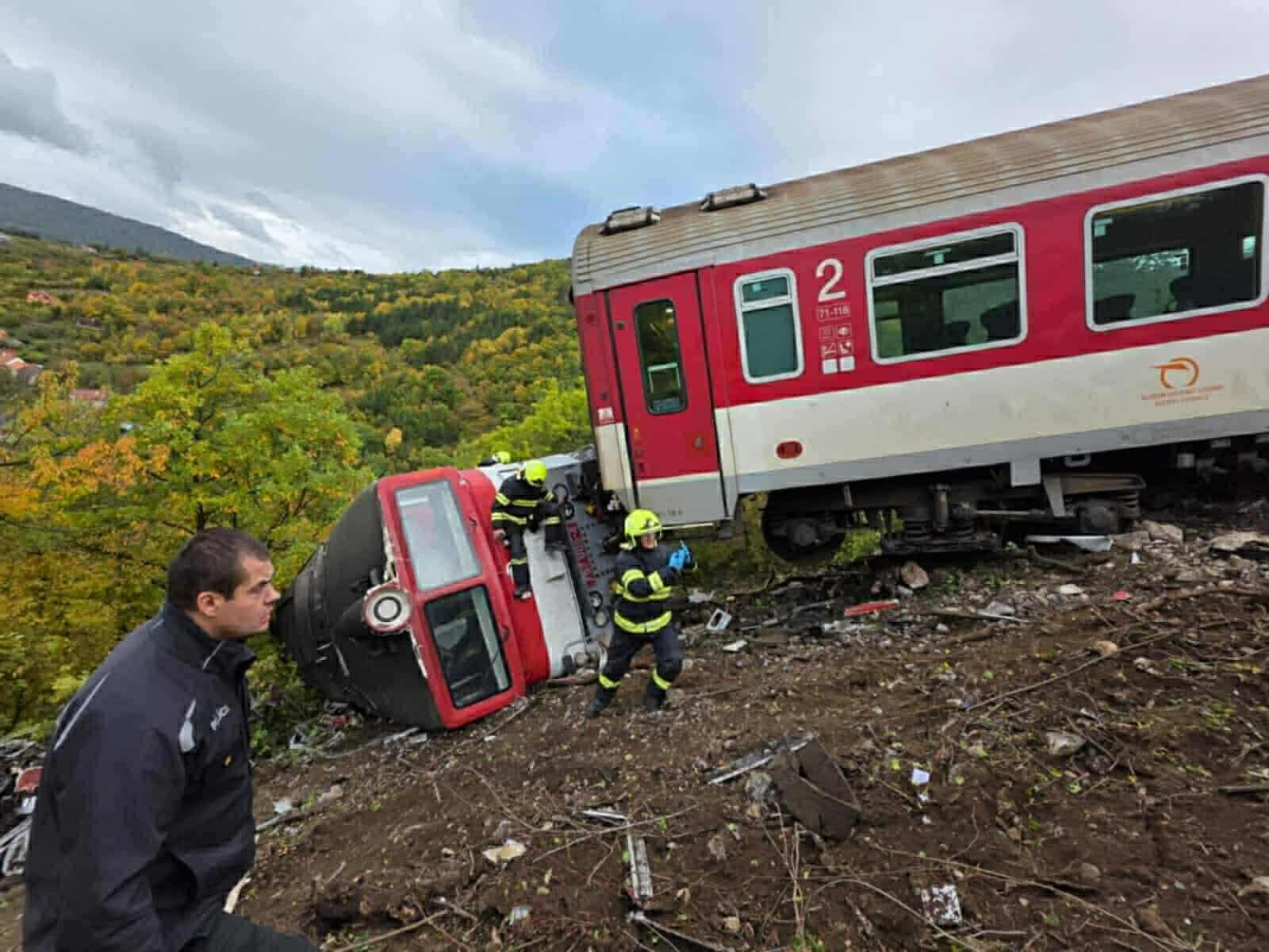 Slovakia train collision: At least 20 injured in head-on crash
