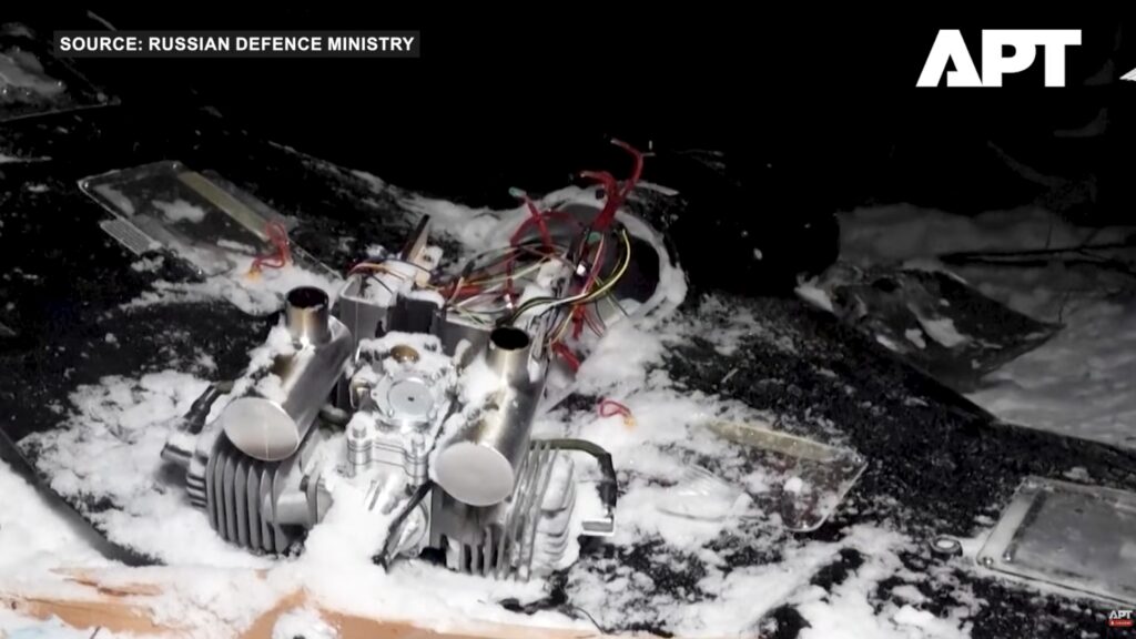 Russia presents drone debris video as proof of Ukraine attack on Putin ...
