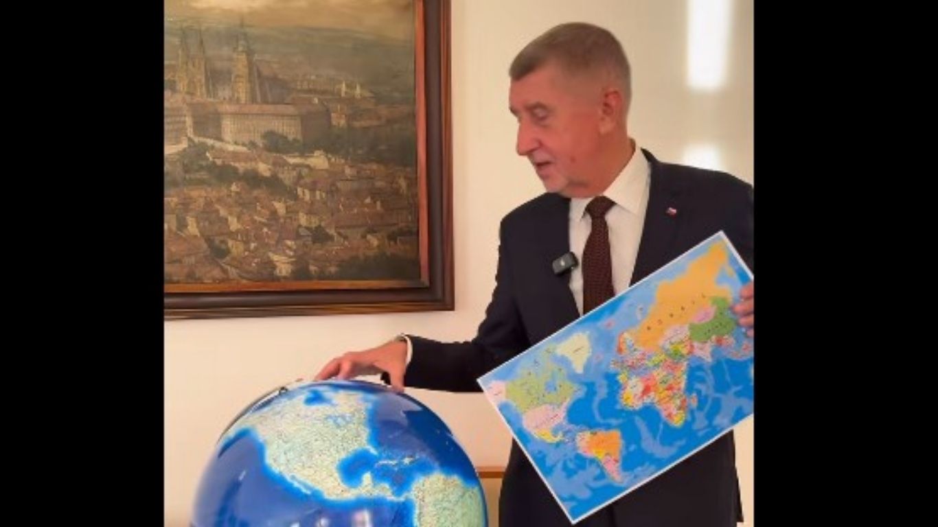 Czech PM goes viral after buying globe to locate Greenland