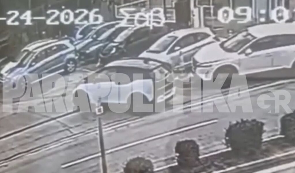 Shocking incident at Greek post office: Man drags down employee with ...