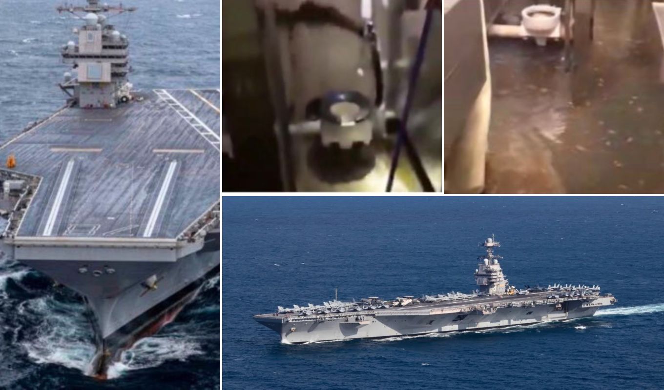 USS Gerald Ford sails off Israel coast amid sewage concerns